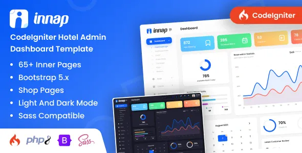 Innap - CodeIgniter Hotel Admin Dashboard Bootstrap 5 Template | TemplateLelo