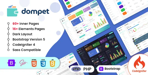 Dompet - Payment CodeIgniter Admin Dashboard Template | TemplateLelo