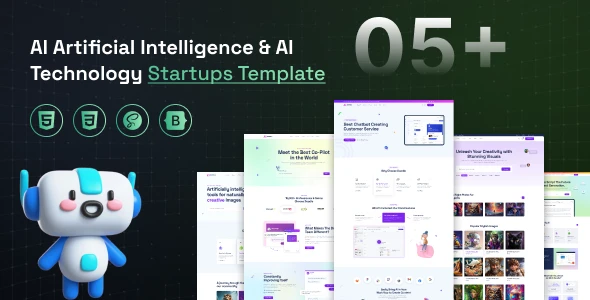 AI Doodle - AI Artificial Intelligence & Technology Startups Template ...