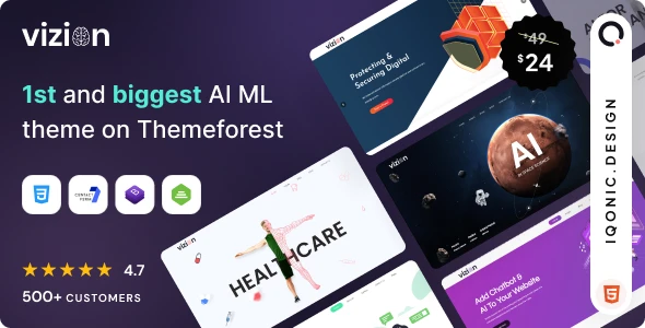 Vizion - AI Startups Responsive HTML5 Template | TemplateLelo